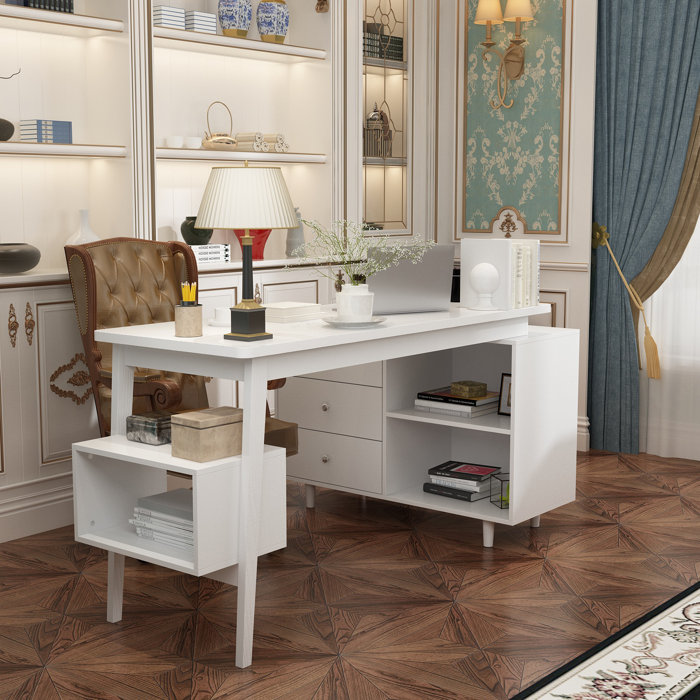 George Oliver Intisaar L-Shape Desk & Reviews | Wayfair